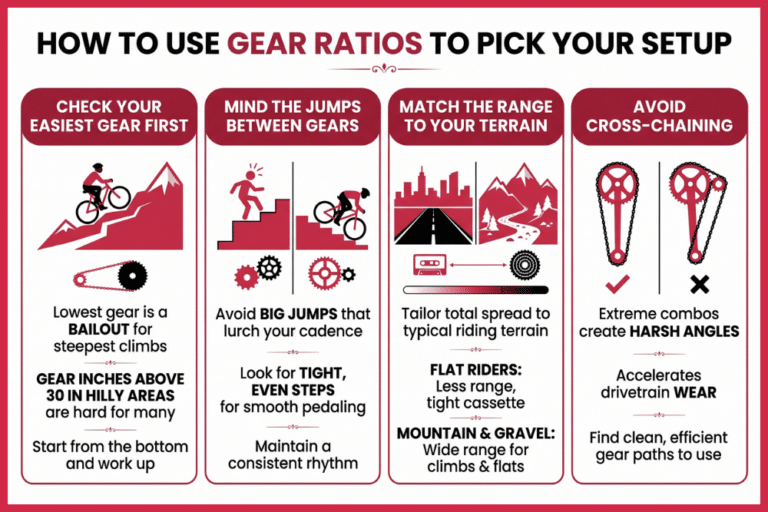 Bike Gear Ratio Calculator (Gear Inches, Gain & Speed)